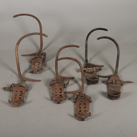 STOLPSKOR, 18/1900 tal, 3 par. Silver & Metall - Övriga metallföremål ...