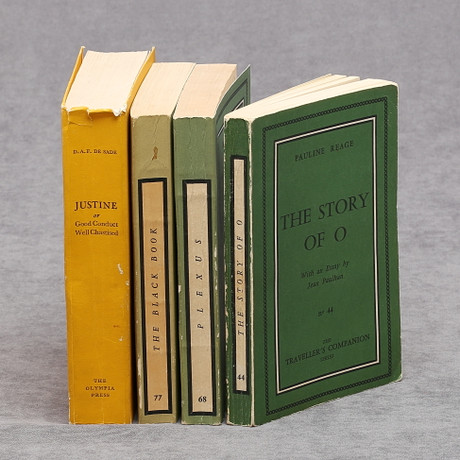 OLYMPIA PRESS, 4 volumes, including The Story of O, Pauline Reage, 1959 ...