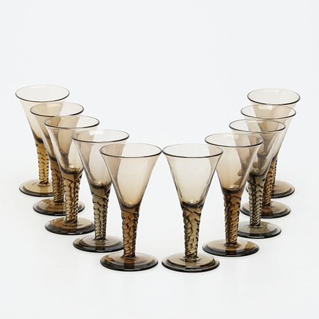 SIMON GATE. , 10 brandy glasses, Orrefors Sandvik, model number GS520 ...