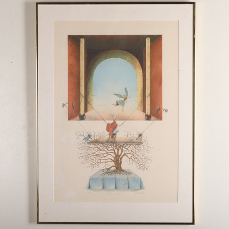 PETER JACOBY. Litografi, "Romeo och Julia", numrerad 59/300, signerad ...