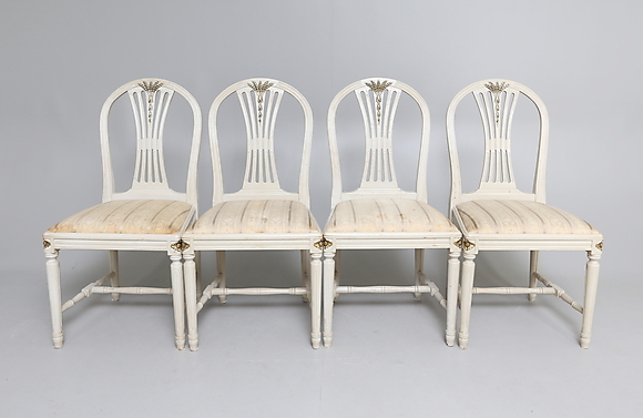 STOLAR, Gustaviansk stil, "Axet modell". Möbler - Fåtöljer & Stolar ...