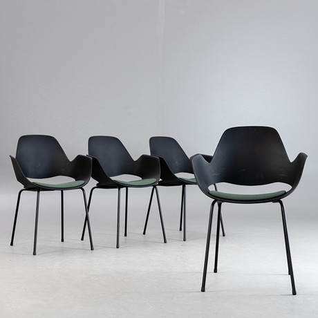 THOMAS PEDERSEN. HOUE. FÅTÖLJER, 4 st, ”Falk”, cura grön. Dansk design ...