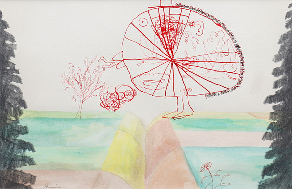 DAN PERRIN. KOMPOSITION, BLANDTEKNIK. Konst - Måleri - Auctionet