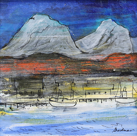 KARL ERIK BODNER. "Volvaer". Mixed media on Board, signed. Art ...