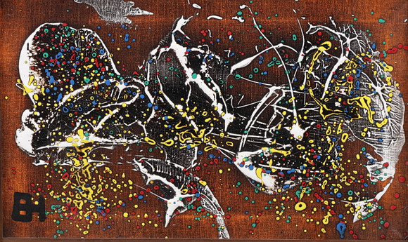 ERIC HANSEN. "Solens lek vid havet", olja på duk. Signerad. Konst - Måleri - Auctionet