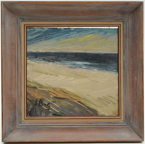 IWAN BROBERG. Beach. Oil on Board. Art - Paintings - Auctionet