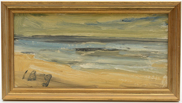 IWAN BROBERG. Beach. Oil on Board. Art - Paintings - Auctionet