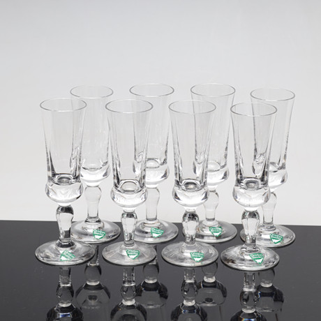 SNAPSGLAS, 8 st, Orrefors. Glas - Bruksglas - Auctionet