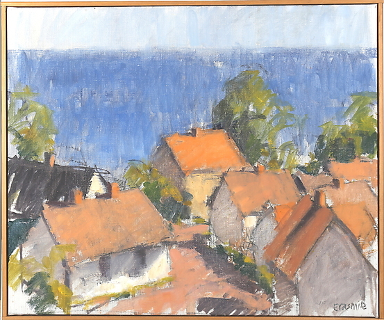 TORSTEN ERASMIE. "Nilsa's house, Vik", oil on canvas, signed Erasmie ...
