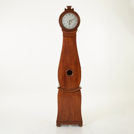 FLOOR CLOCK, clockwork by Aron Frost, case in oak with pearl rod ...