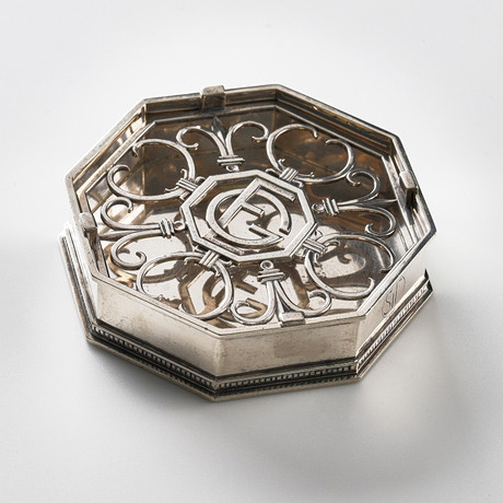 ATELIER BORGILA, askfat med galler, sterlingsilver, Stockholm 1943 ...