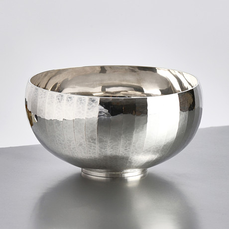 MARTIN ÖHMAN. Skål, sterlingsilver, Halmstad 1981, lätt hamrad yta ...