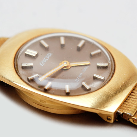 WRIST WATCH, Enicar, 18k gold in case, manual, 1970s. Clocks & Watches ...