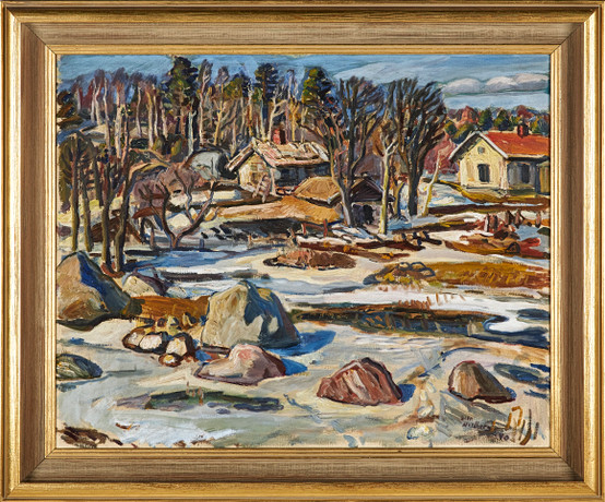 OLLE NORDBERG. landskapsmotiv, olja på duk, signerad Olle Nordberg-49 ...