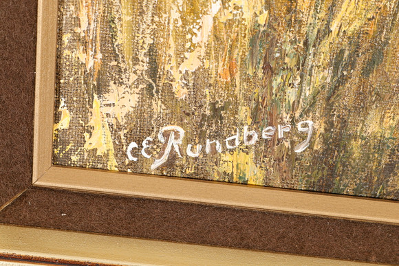 CARL-ERIC RUNDBERG. Olja på duk. Konst - Måleri - Auctionet