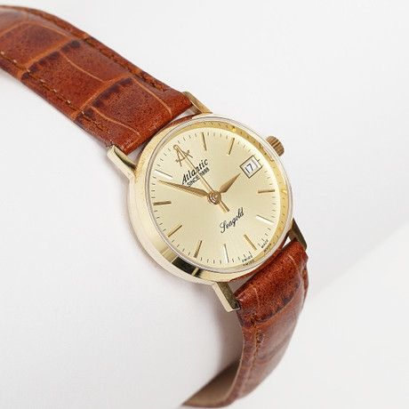 WRIST WATCH, gold 14k, Atlantic, Seagold, manual. Clocks & Watches ...
