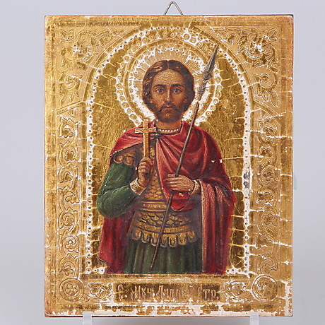 IKON, possibly St: Georg, Russia late 19th century. Art - Other - Auctionet