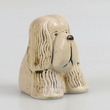 LISA LARSON. hund, Spaniel, ur serien kennel, stengods, Gustavsberg ...