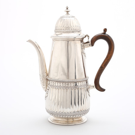 KAFFEKANNA, silver, John Aldwinckle & Thomas Slater, London, 1889. Vikt ...