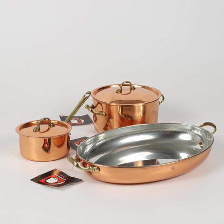 POT AND MOLD, 3 pieces, copper/brass, Copral, Portugal. Silver & Metals ...