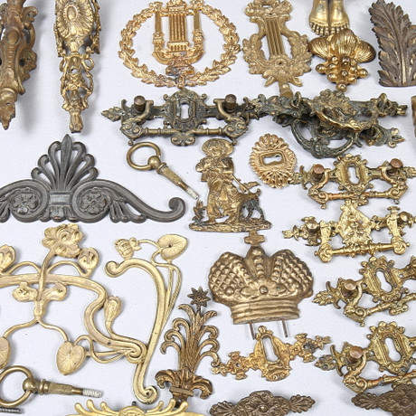 A Collection OF FITTINGS, among other things, Neo-Renaissance, gilded ...