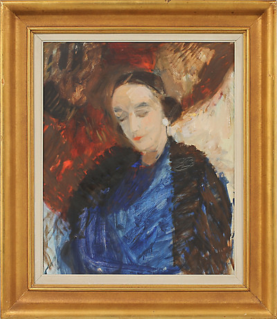 CURT CLEMENS. Attributed to. Portrait, oil on canvas, certified on ...