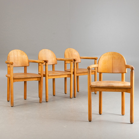 4 stolar av furu 1970-talet. Möbler - Matsalsmöbler - Auctionet