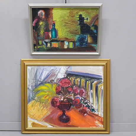 ART TWO PARTS. Art - Paintings - Auctionet