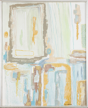 GERD NORDENSKJÖLD. "Atlantis", oil on canvas, signed Gerd N, dated -65 ...