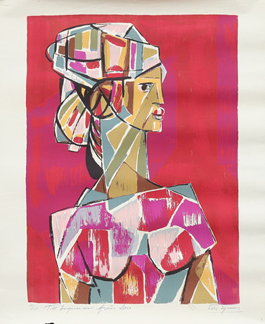 LARS GYNNING (1920-2003). Portrait, silkscreen, signed and numbered ...