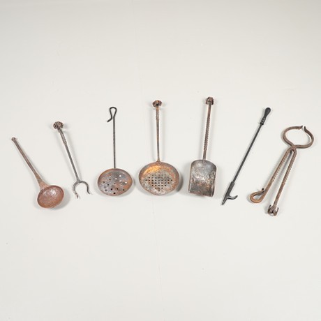 A COLLECTION OF FIRE IRONS AND FIRE TOOLS. Miscellaneous ...