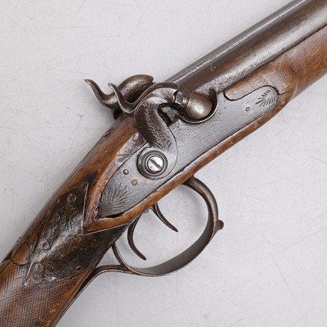 BLOCK RIFLE, double barrel, 19th century. Weapons & Militaria - Guns ...