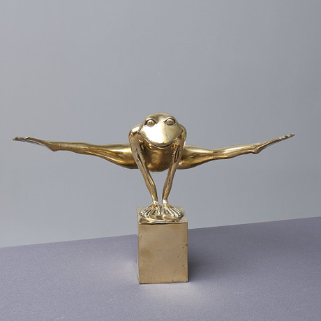 SKULPTUR, "Look at my legs", förgylld metall, R+R Sweden. Konst ...