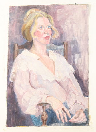ROSEMARY DODD NEE HANBY (1926-). A HALF LENGTH PORTRAIT OF A LADY. Art ...