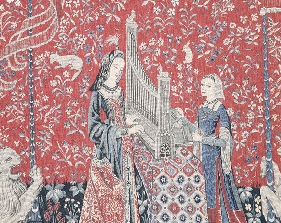 VÄGGBONAD, gobeläng "Damen med Enhörningen", Ateliers Jules Pansu, 1900 ...