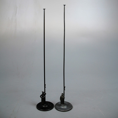 TABLE FLAG STICKS 2 pcs, metal. 20th century. Silver & Metals - Other ...