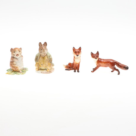 BESWICK FOXES, & BESWICK BEATRIX POTTER FIGURES. Ceramics & Porcelain ...
