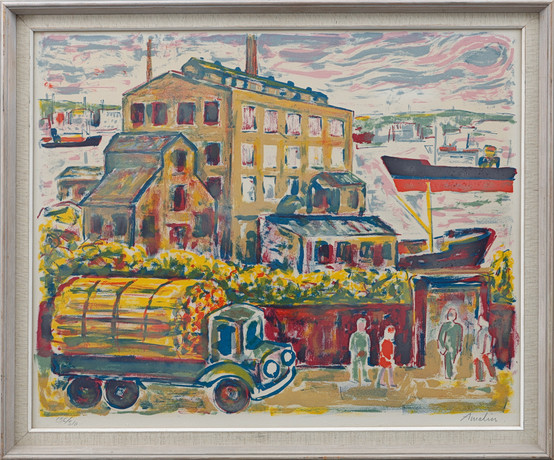 ALBIN AMELIN. Färglitografi, signerad 156/510. Konst - Grafik - Auctionet