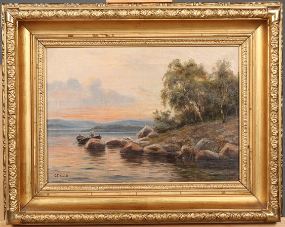 ALEXANDER SCHMIDT. OLJA PÅ DUK signerad C Schmidt. Konst - Måleri ...