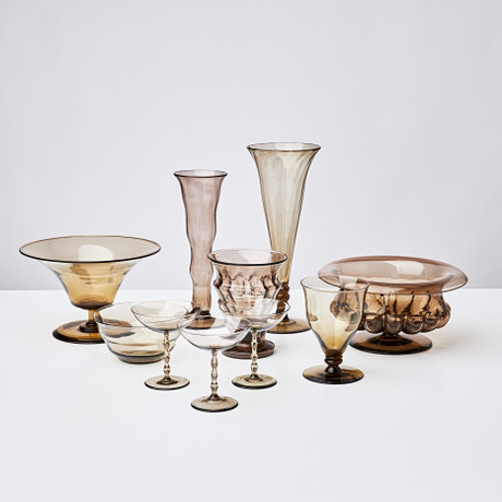SIMON GATE. A Collection , 10 dlr., soda glass, Sandvik, vases, bowls ...