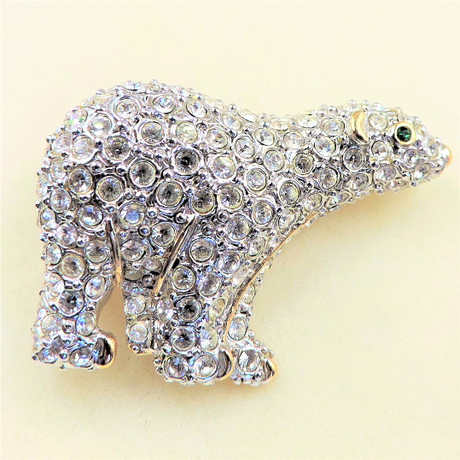VINTAGE BEATRIX JEWELLERY CRYSTAL POLAR BEAR BROOCH. Jewellery ...