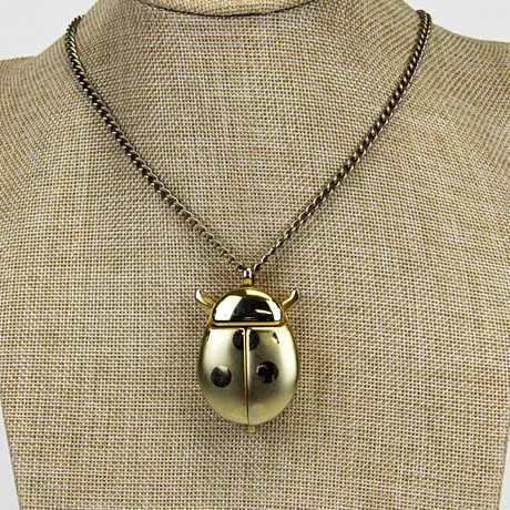 VINTAGE AVIVA LADYBIRD PENDANT POCKET WATCH. Clocks & Watches - Pocket ...