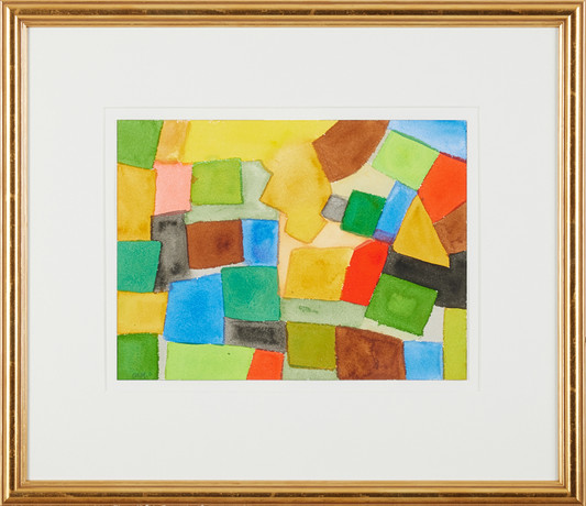 CARL SANDELL (FÖDD 1958). Komposition, signerad Case, akvarell. Konst ...