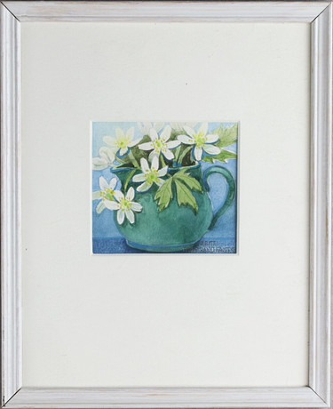 BRITT FRYKSTRAND FAJERSSON. Watercolour, white sips in jug, signed. Art ...