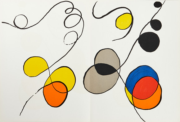 ALEXANDER CALDER (USA, 1898-1976): Komposition, 1968, litografi ur DLM ...