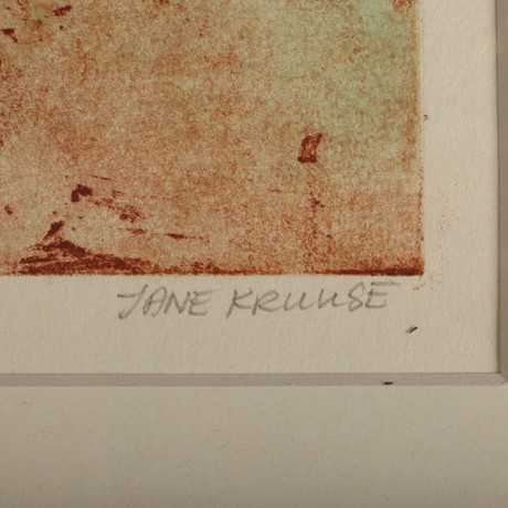 JANE KRUUSE AF VERCHOU. LITOGRAFI, signerad samt numrerad. Konst ...