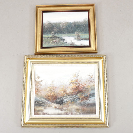 ARNE ANDERSON. Oils on canvas, 2 pcs., signed. Art - Paintings - Auctionet