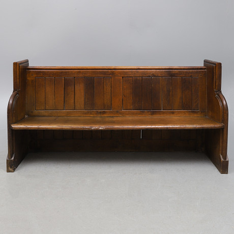 A LATE VICTORIAN OAK CHURCH PEW. Furniture - Sofas & seatings - Auctionet