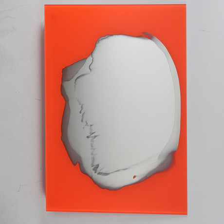 JENNY NORDBERG (FÖDD 1978). "Mirror", unikt objekt, "Alert red", 100x70 ...