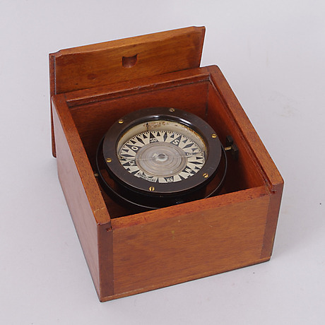 COMPASS IN BOX, 1900-luvun alku, GW Lyth, Tukholma. Muut - Tekniikka ja ...